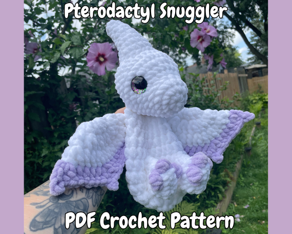 DIGITAL PDF | Pterodactyl Snuggler Crochet Amigurumi Pattern – Zero ...