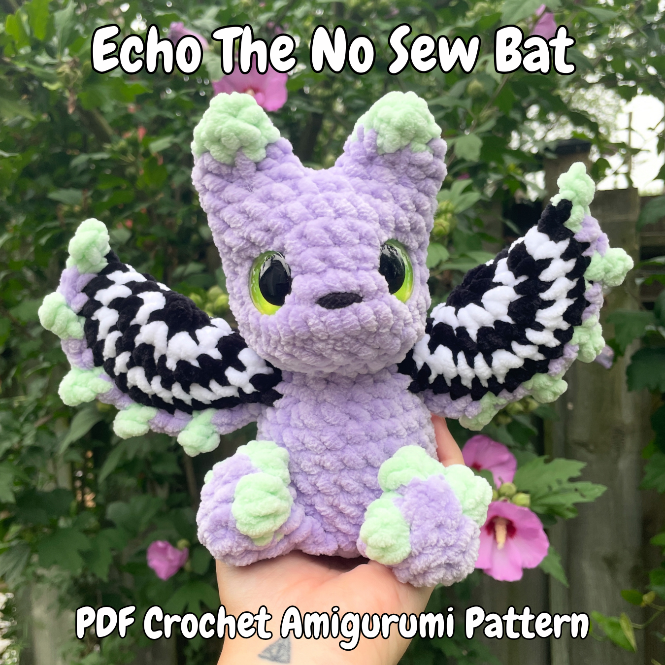DIGITAL PDF | Echo The No Sew Bat Crochet Amigurumi Pattern – Zero ...
